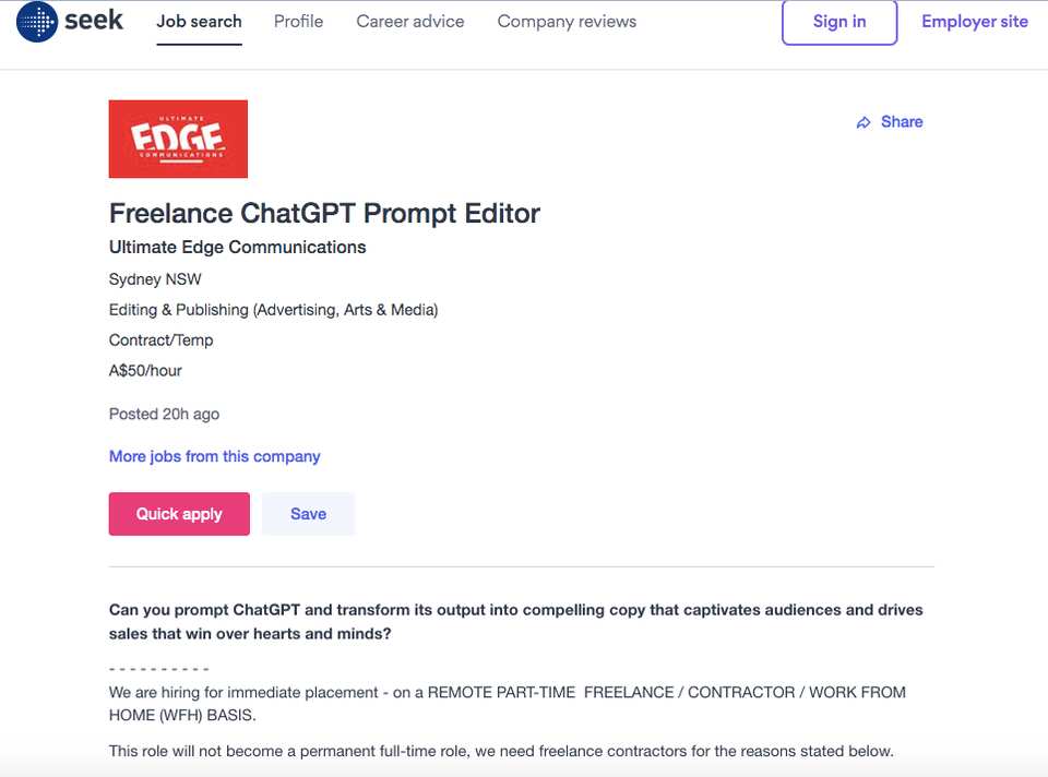 The ChatGPT job advert giving us a glimpse into the future of AI in the ...