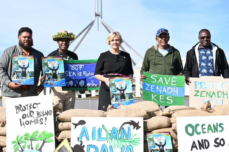 Why these Torres Strait Islanders built a sea wall at Parliament House ...