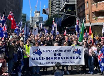 March for Australia rallies and counter-protests taking place across ...