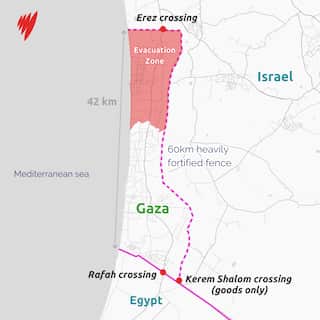 How big is Gaza and how many people live there? | SBS News