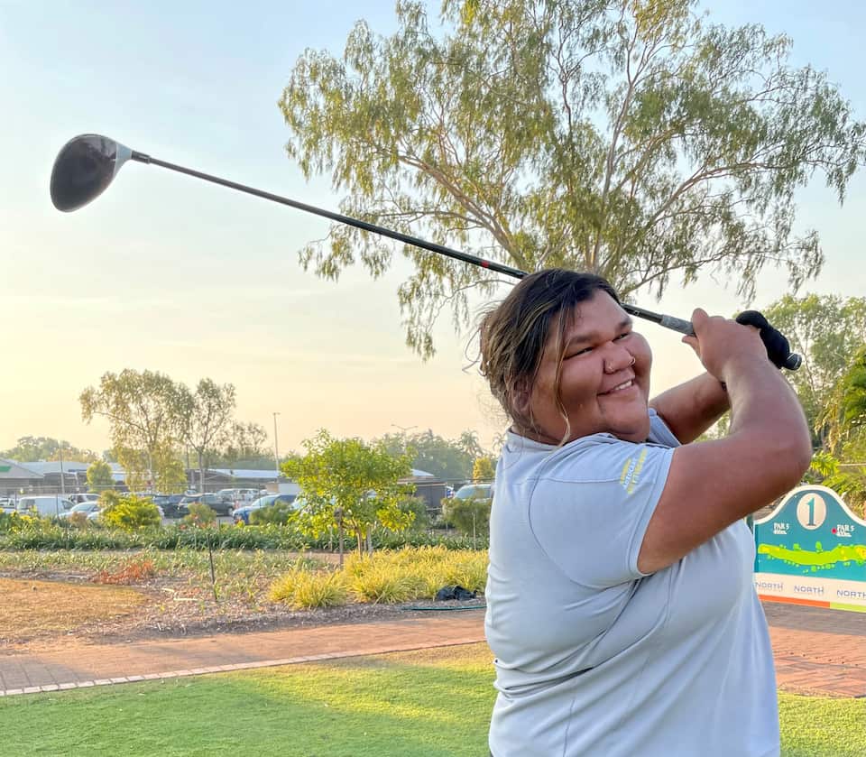 Skye Lampton: The young Aboriginal golfer playing an 'old man's sport ...