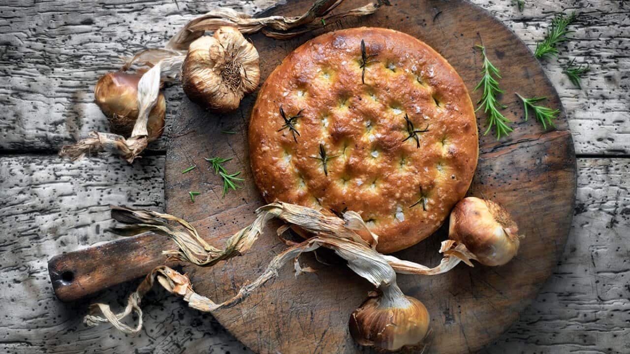 garlic confit focaccia