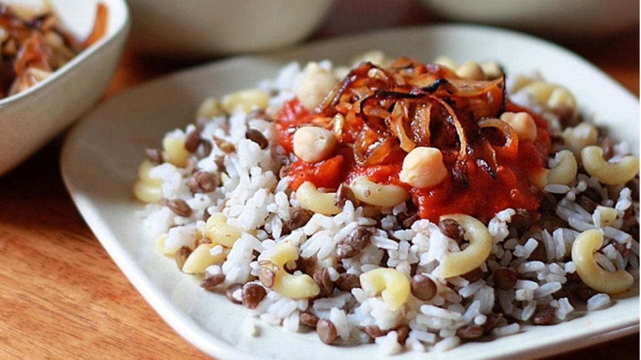 how to cook rice koshari