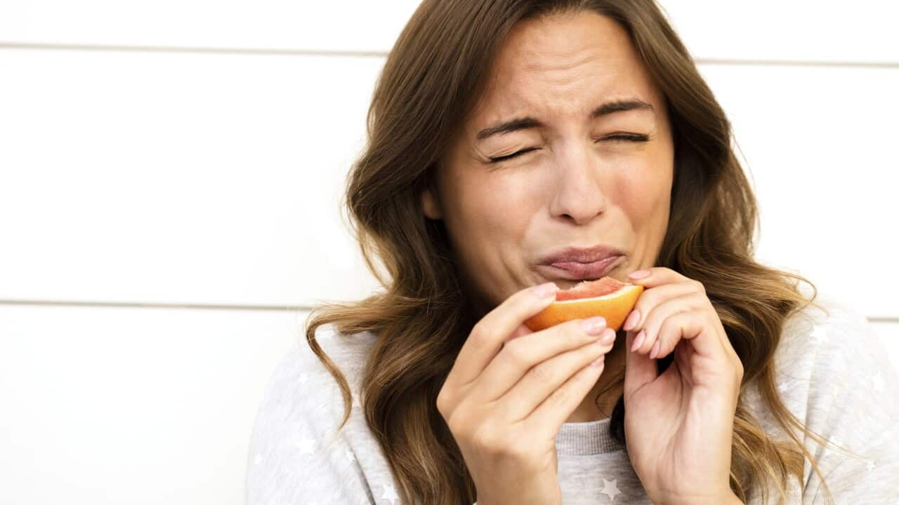 someone eating something