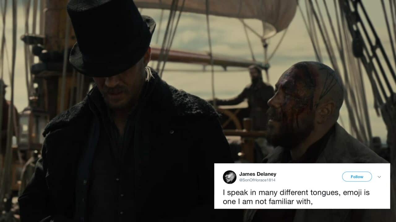 The enigmatic James Delaney from 'Taboo' is tweeting from the 19th century and people are loving ...