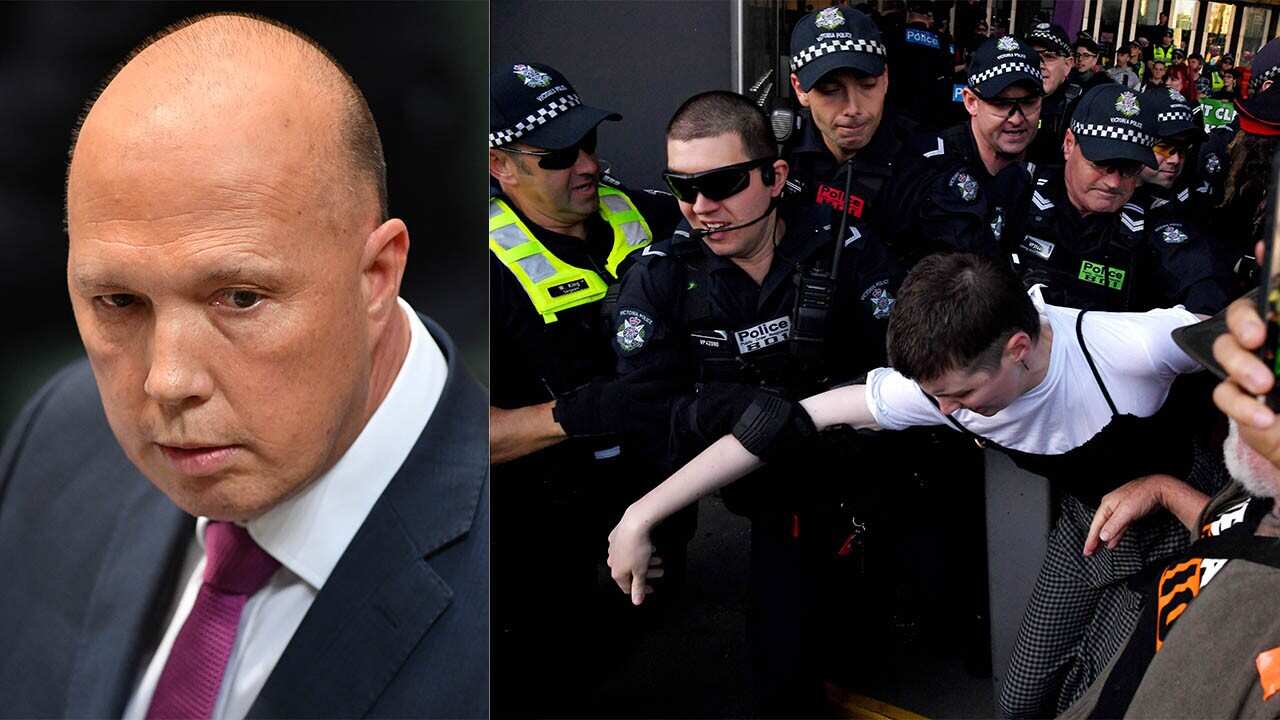 Force Protesters To Pay For Police Dutton SBS Arabic24 force-protesters-to-pay-for-police-dutton-sbs-arabic24