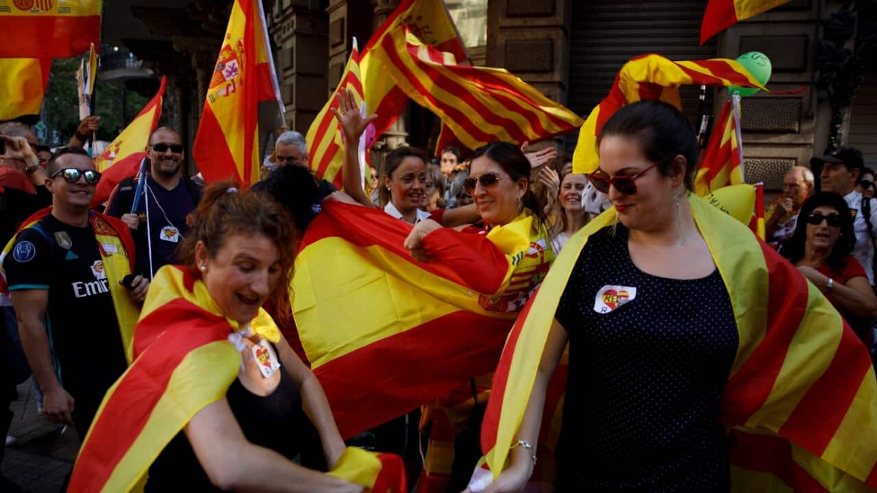 'We are all Catalonia': Mass march for unity after Catalan independence move | SBS News
