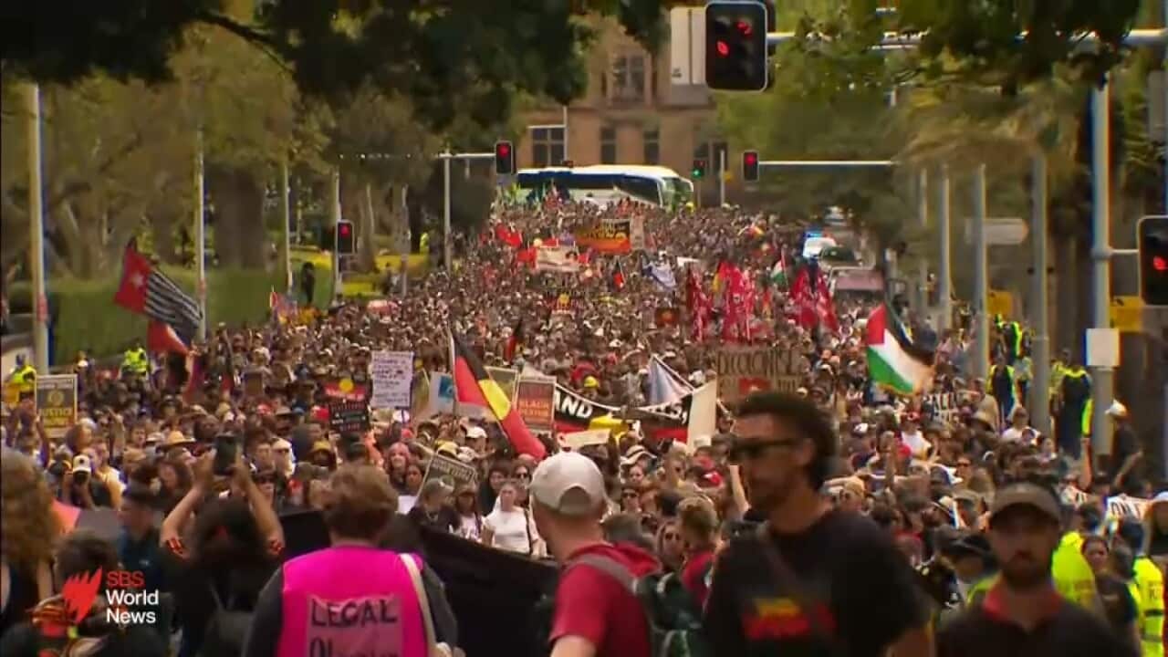 Thousands march at Invasion Day rallies across Australia I SBS News ...