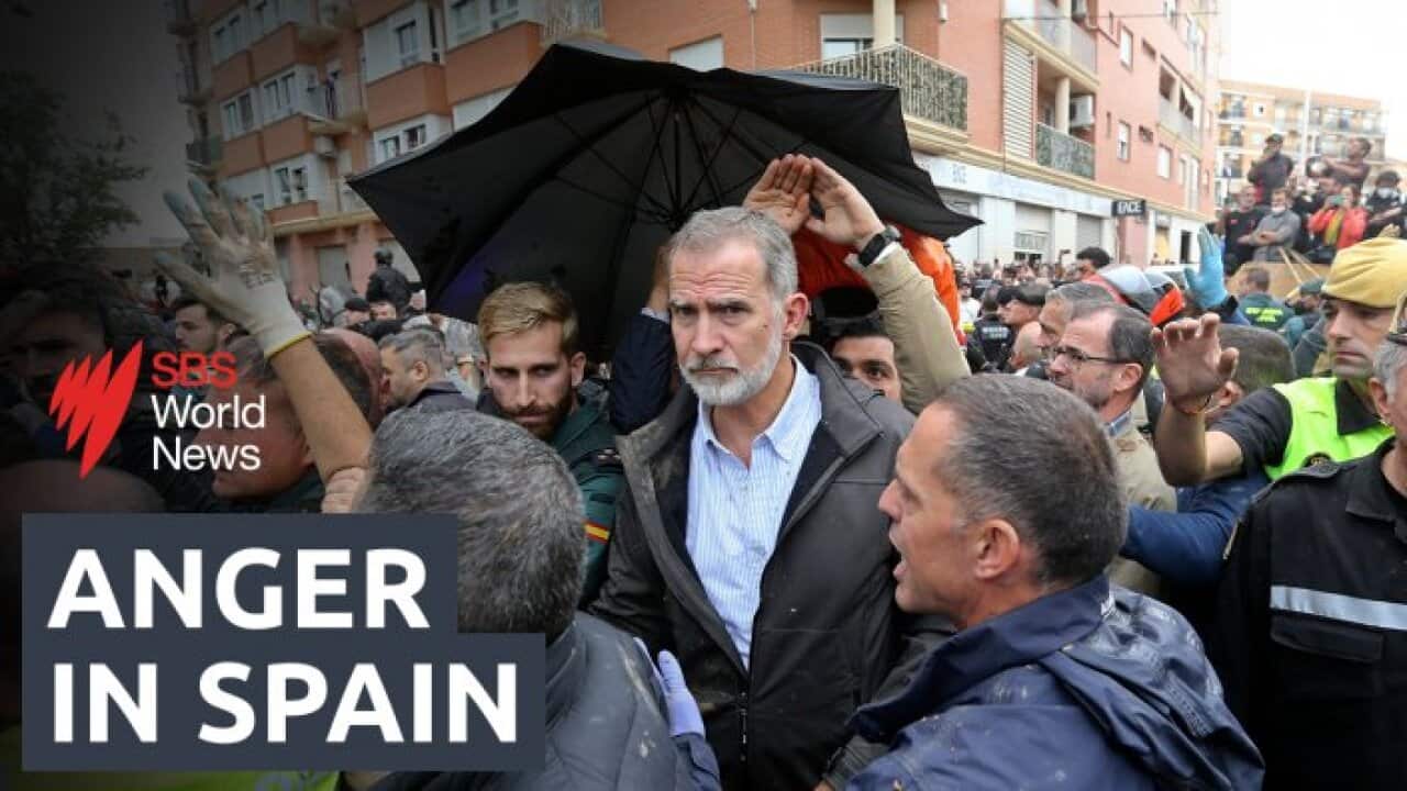 Spanish Royals pelted with mud in flood-affected Valencia I SBS News ...