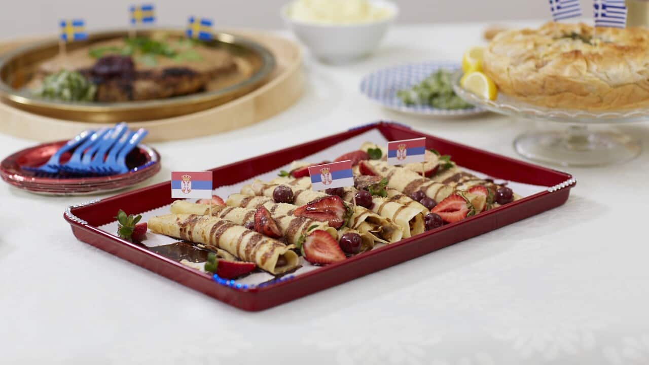 Plazma crepes with Nutella and sour cherries recipe | SBS Food