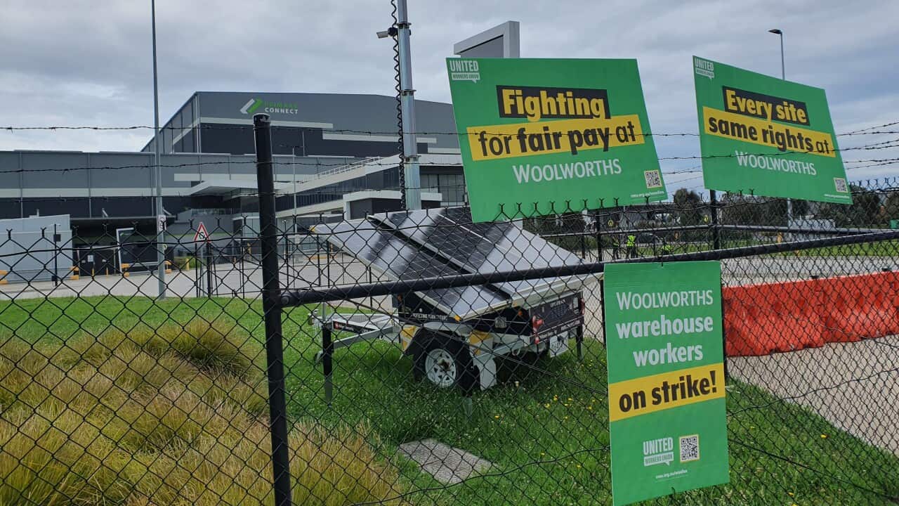 workers strike woolworths