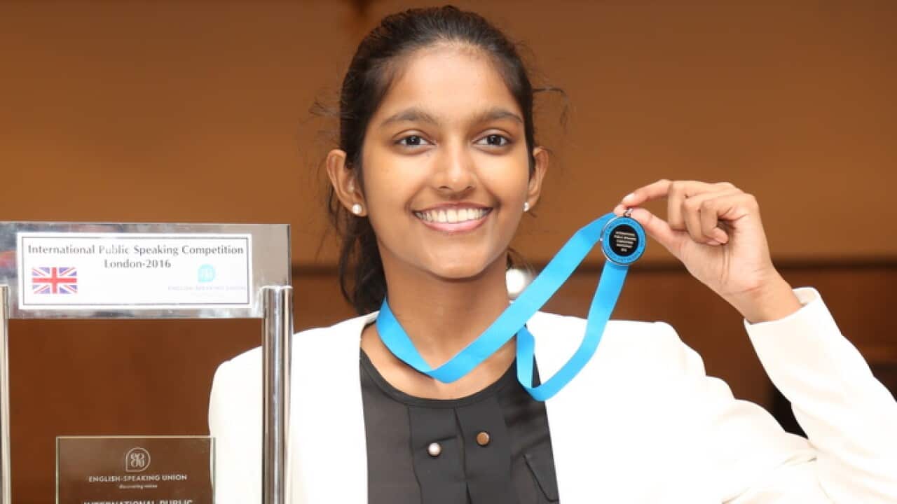Musaeus student Devni among top 6 best speakers of the world | SBS Sinhala