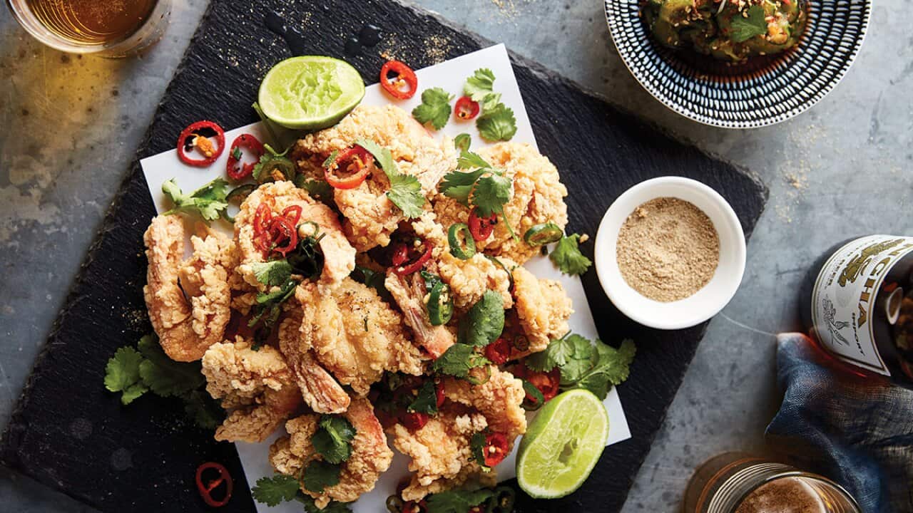 how to cook king prawns in garlic and chilli