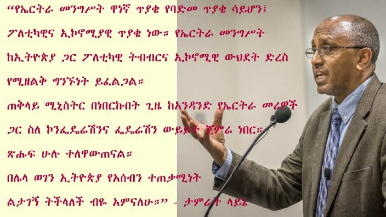 Balance of Power and the Algiers Peace Agreement: Tamrat Layne | SBS Amharic