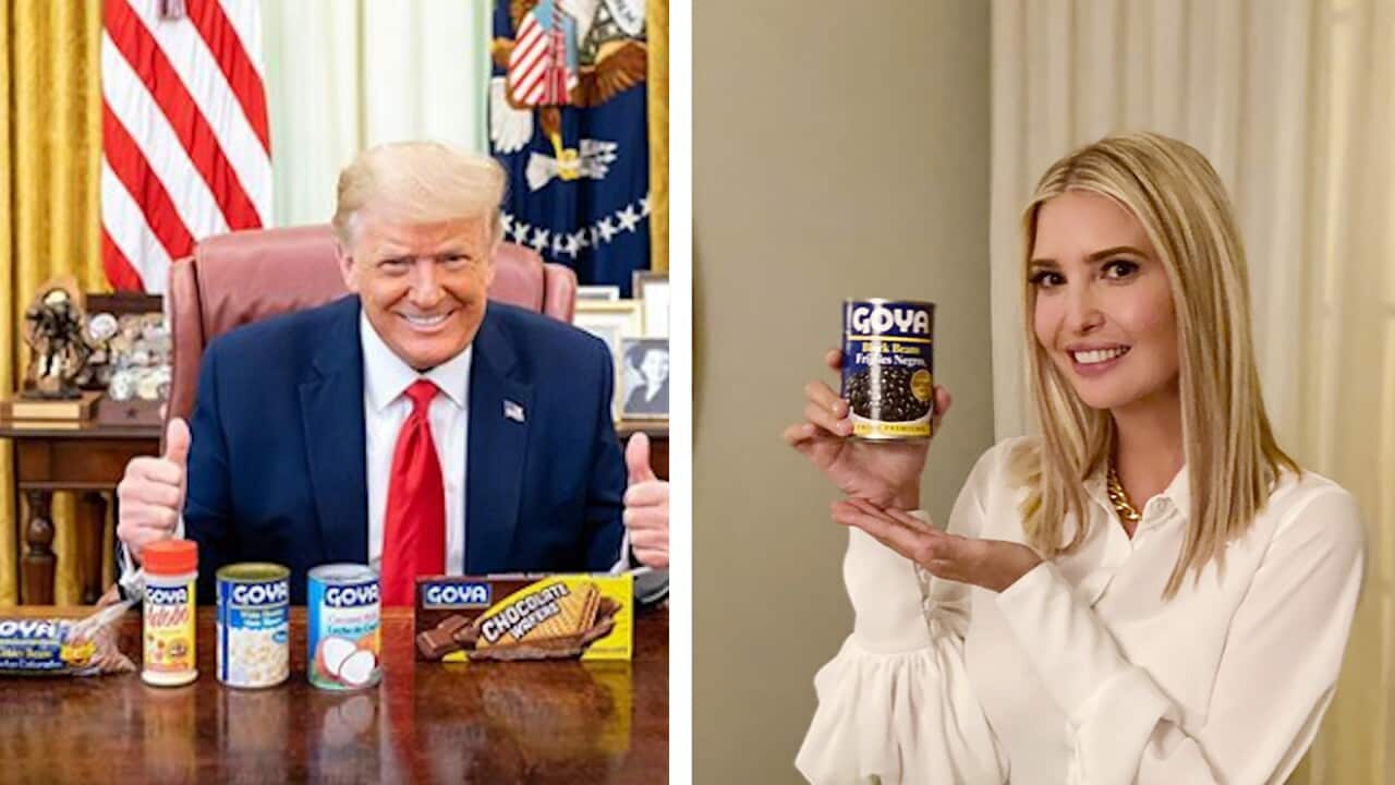 Why Donald Trump and his daughter Ivanka are being slammed for promoting a can of beans | SBS News