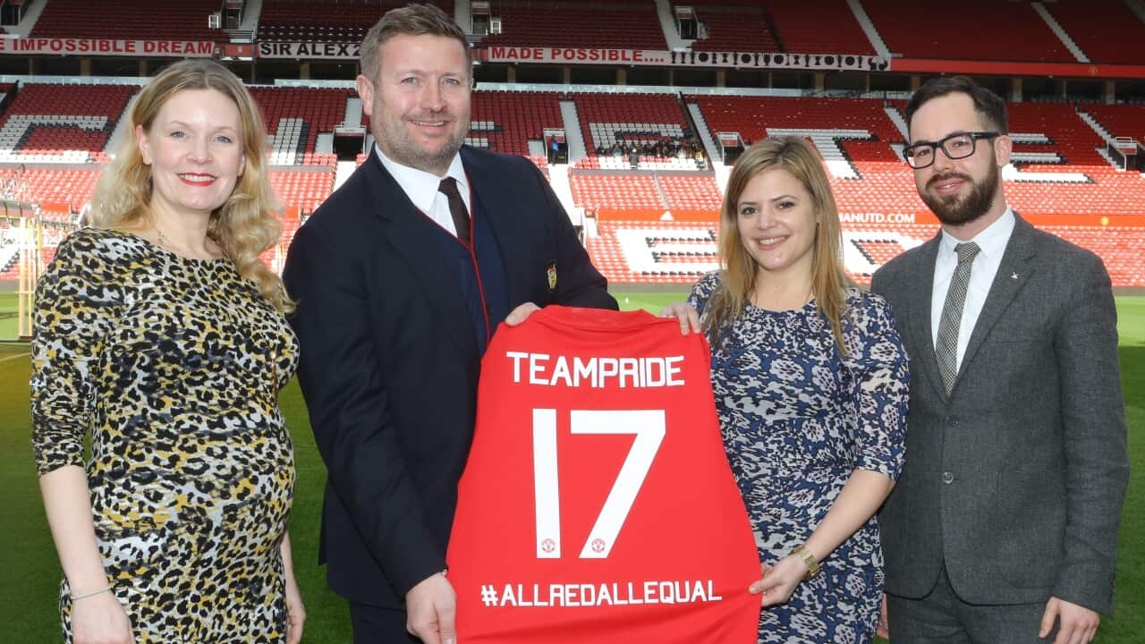 Manchester United become first UK club to partner with LGBTIQ charity | SBS Voices