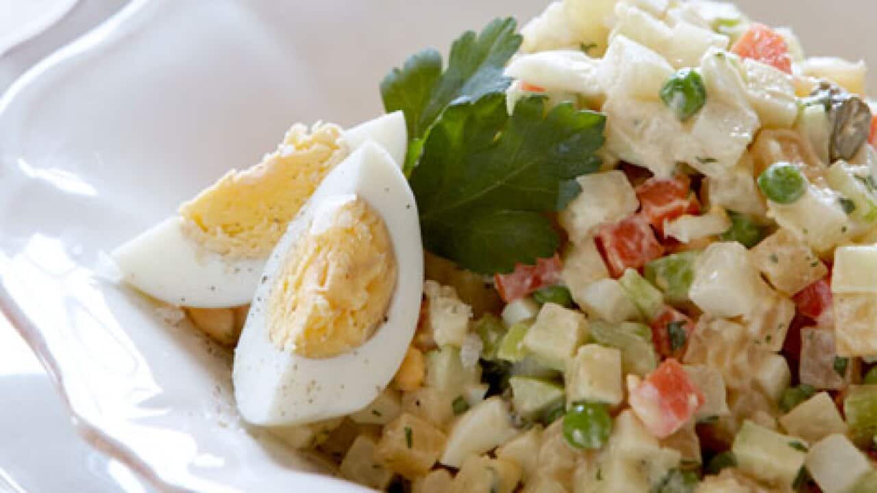 how to prepare vegetable salad with mayonnaise