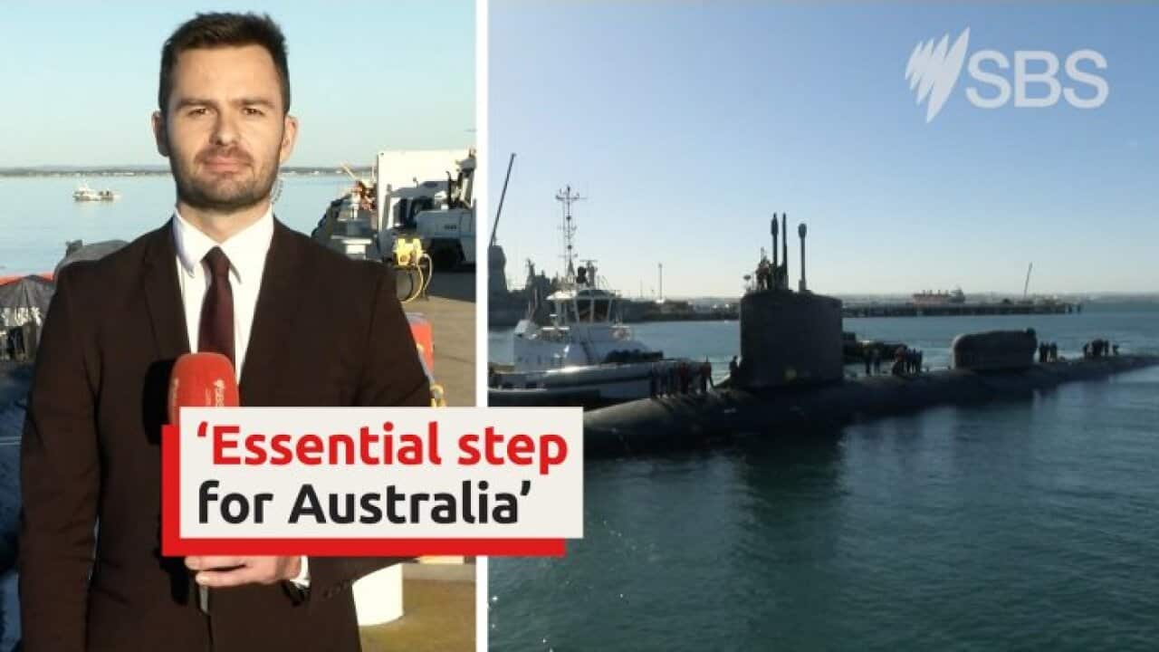 US nuclear powered sub docks in Perth I SBS News | SBS News