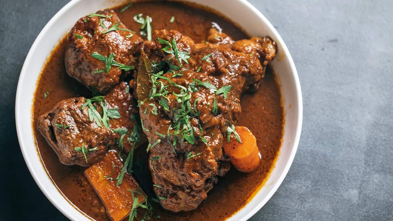 Chocolate kangaroo tail stew recipe | SBS The Cook Up with Adam Liaw