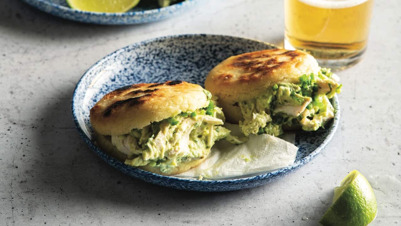 chicken arepas