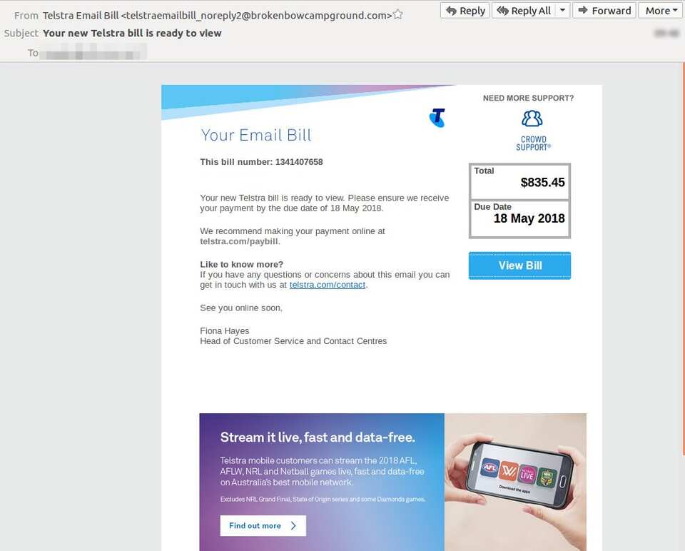 Telstra customers targeted in fake bill scam | SBS News