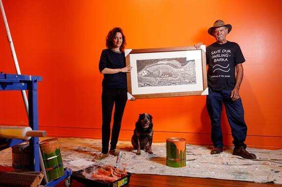 Uncle Badger Bates expresses fight for sacred river in art | SBS NITV