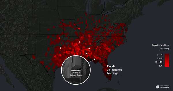 New interactive map confronts the legacy of racial terror in the US ...