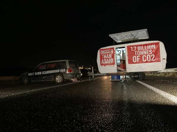 Protestors block Pilbara road over massive Woodside gas project | SBS NITV