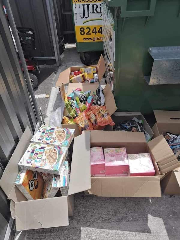 James eats most of his meals from food collected in bins. But is ...